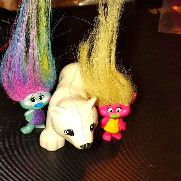 Vintage | Toys | Vintage Troll Action Figures With Pet Bear | Poshmark